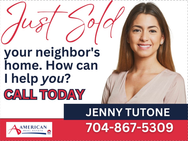 Custom Just Sold Yard Sign, Made to Order With Your Headshot and ...