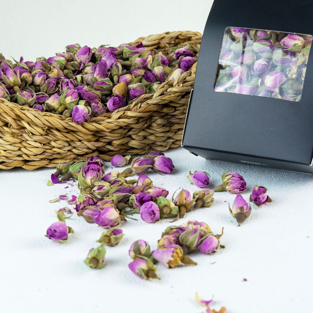 Premium Dried Rose Buds - Hand Gathered Pink Damascene for Tea & Jam ...