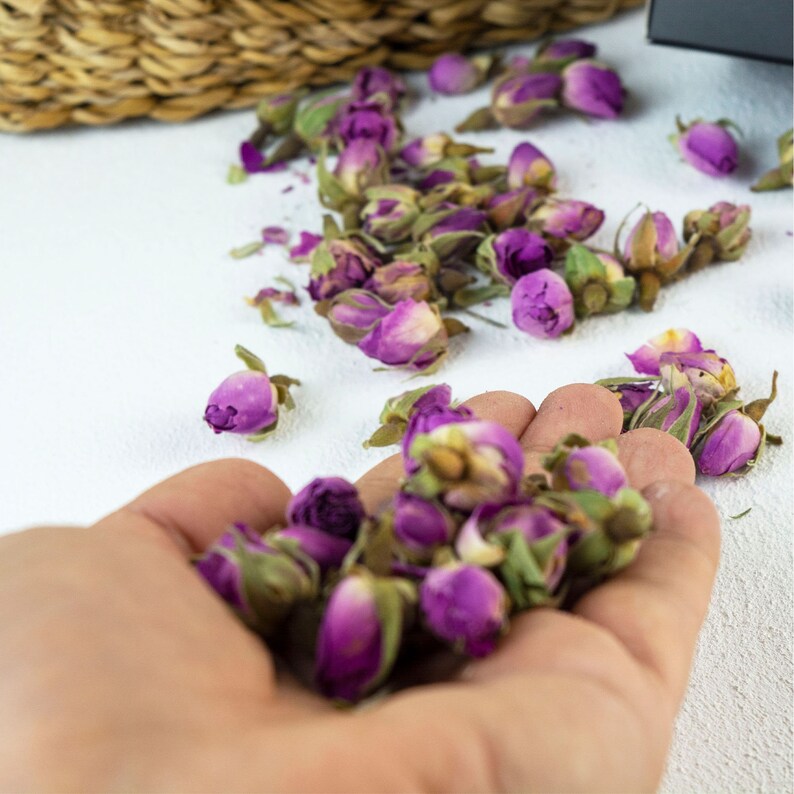 Premium Dried Rose Buds - Hand Gathered Pink Damascene for Tea & Jam ...