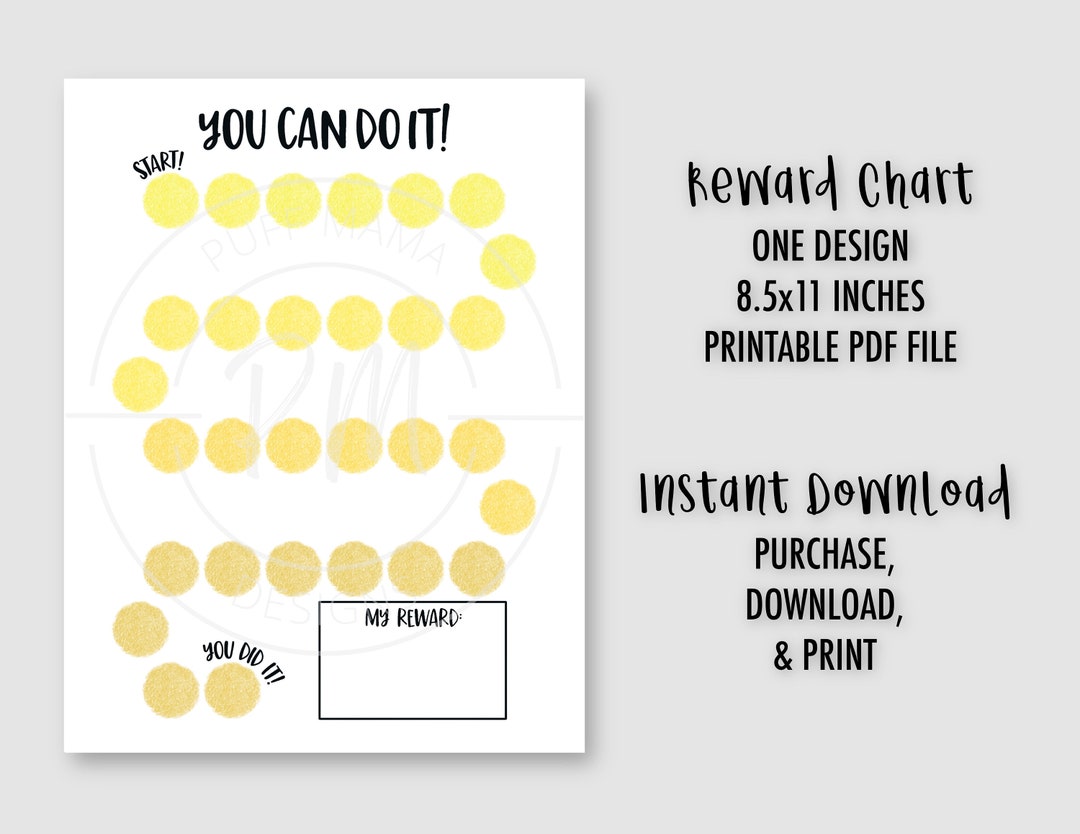 Yellow Reward Chart - Etsy