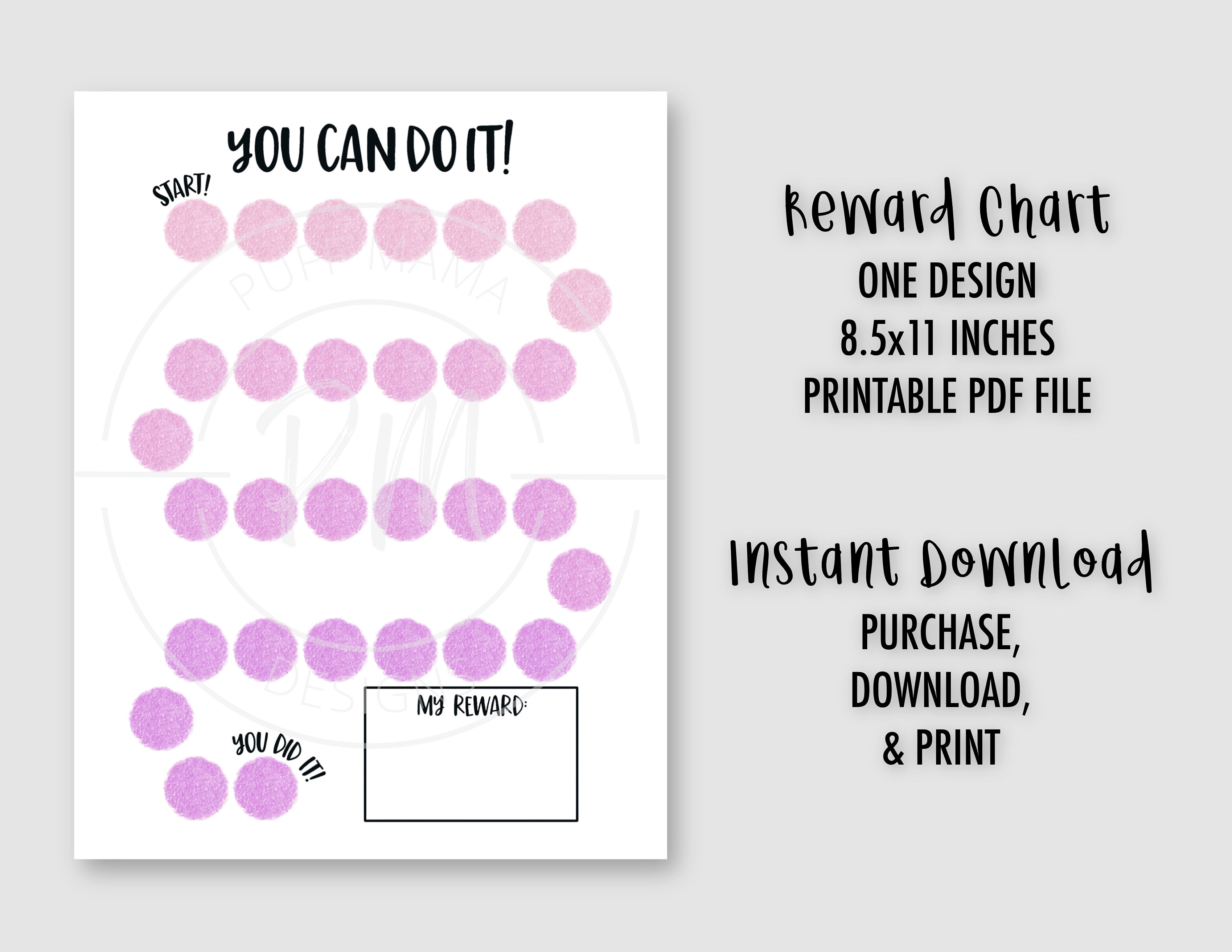 Pink Reward Chart - Etsy