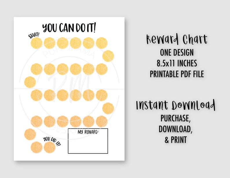Orange Reward Chart - Etsy
