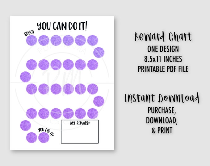 Purple Reward Chart - Etsy