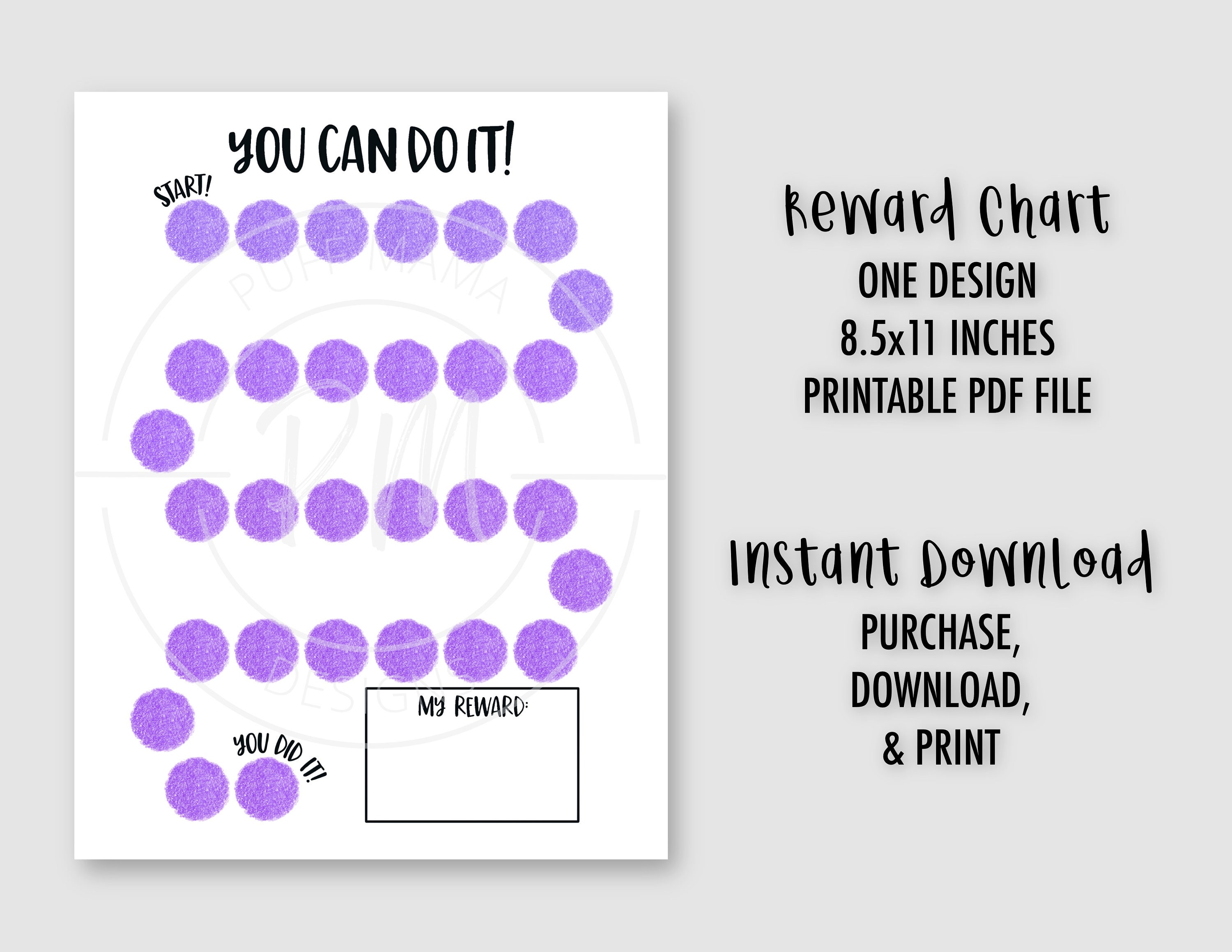 Purple Reward Chart - Etsy