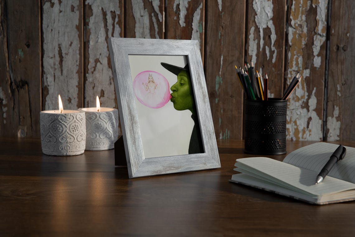 Wicked Art Print: Glinda in a Bubble, Elphaba Watercolor (digital ...