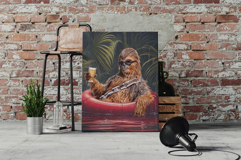 Chillin' Wookie Digital Downloadable Watercolor Print - Etsy
