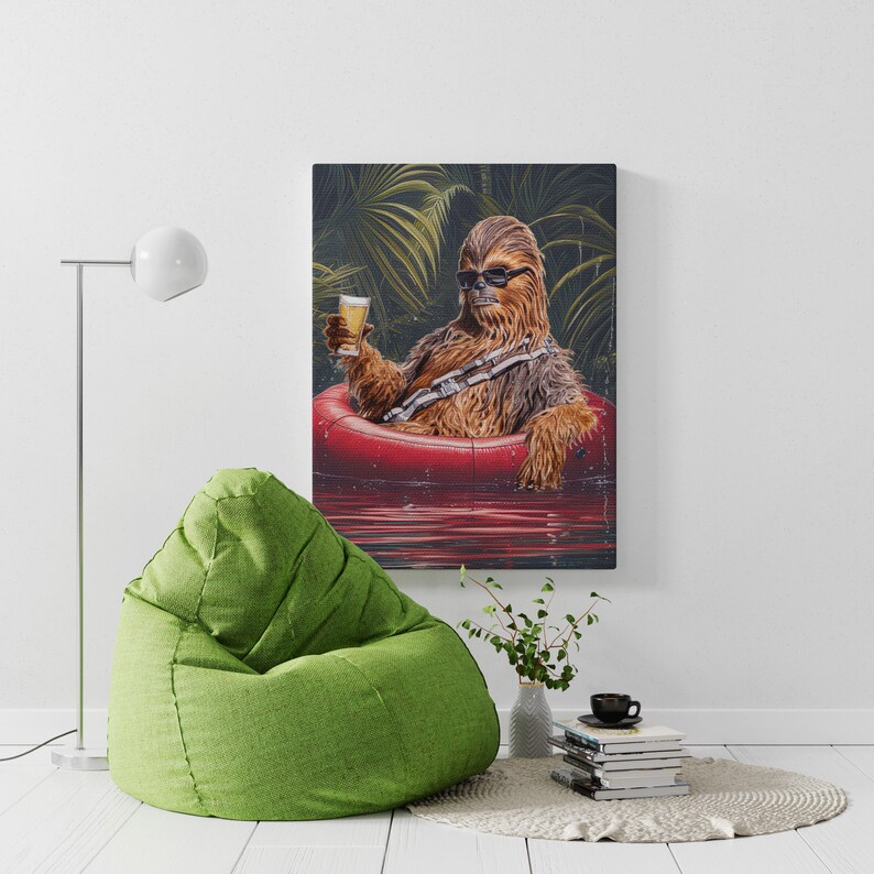 Chillin' Wookie Digital Downloadable Watercolor Print - Etsy
