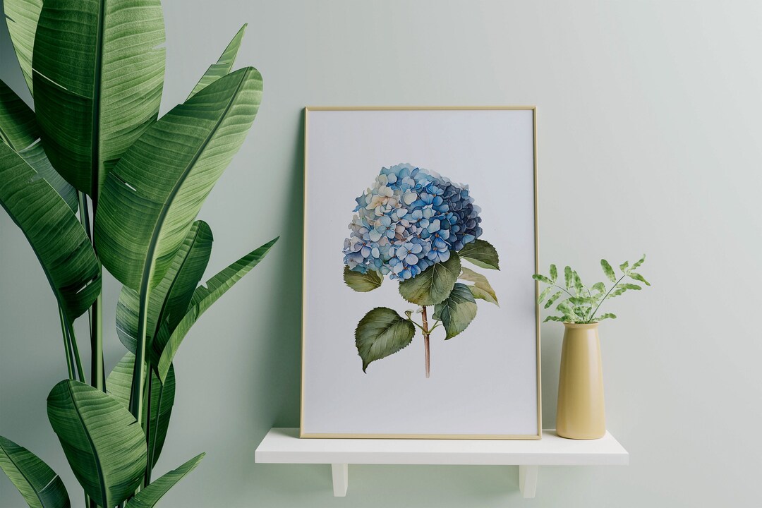Hydrangea Watercolor Painting Digital Download - Etsy
