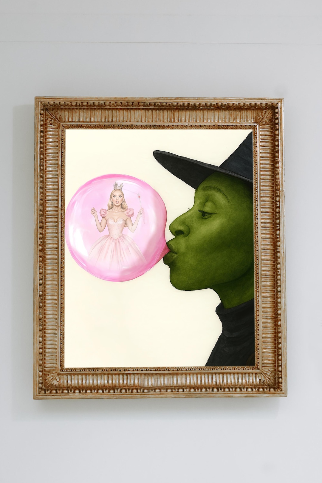 Wicked Art Print: Glinda in a Bubble, Elphaba Watercolor (digital ...