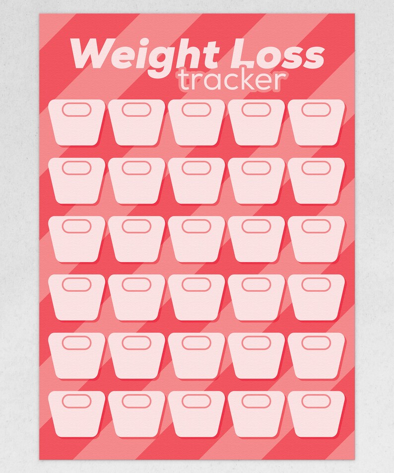 Weight Loss Tracker, Nutrition Planner, Pink Theme, Health Journal ...