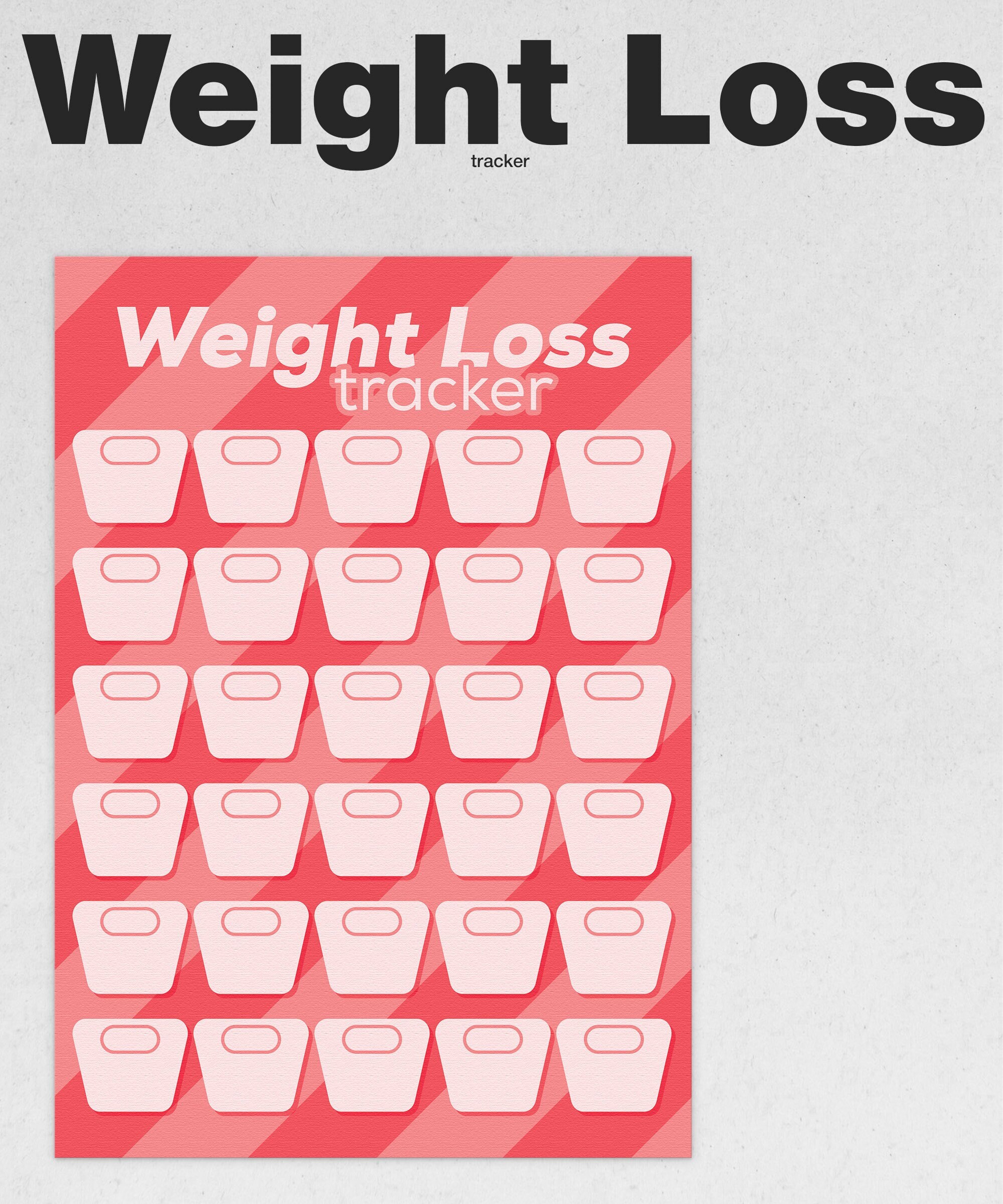 Weight Loss Tracker, Nutrition Planner, Pink Theme, Health Journal ...