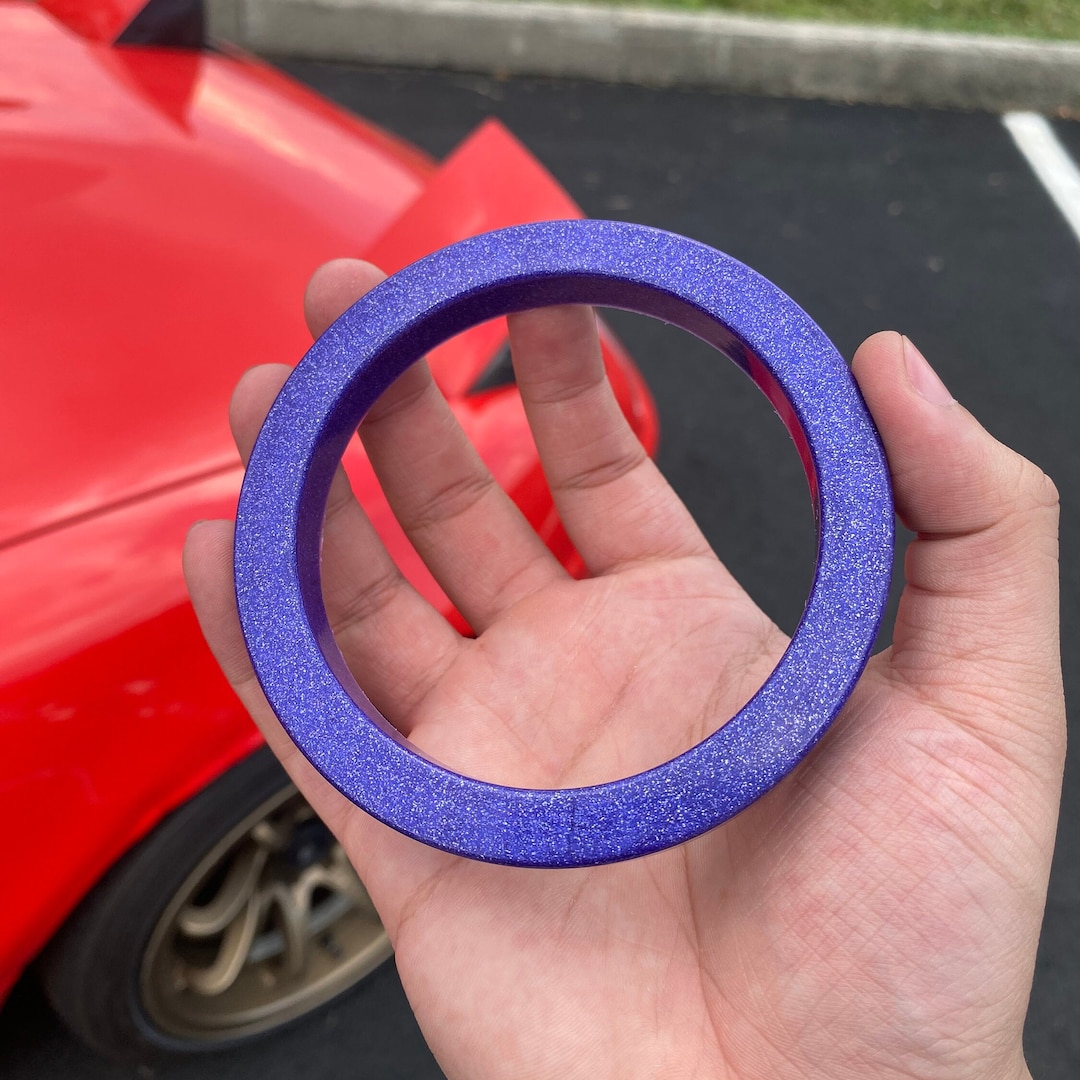 Purple Diamond Dust Tsurikawa Ring Handmade JDM Kawaii Car Handle ...