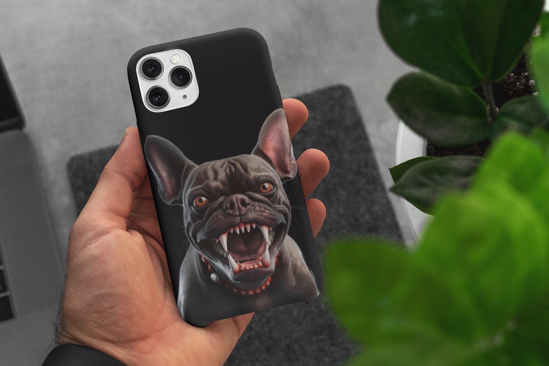 Angry French Bulldog PNG Hand Drawn Dog Breed PNG Frenchie Portrait PNG ...