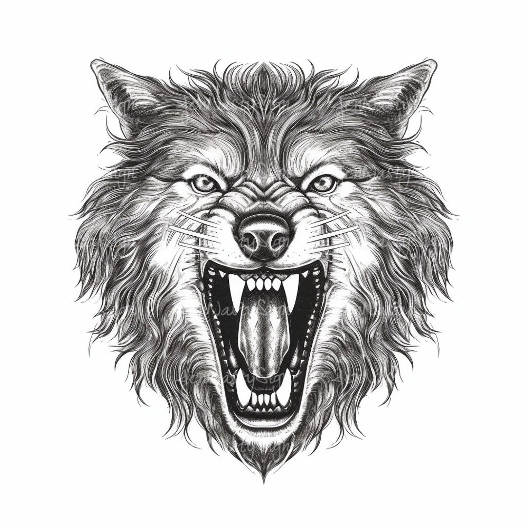 Wolf PNG Hand Drawn Wolf Breed PNG Wolf Portrait PNG Wolf Graphic ...
