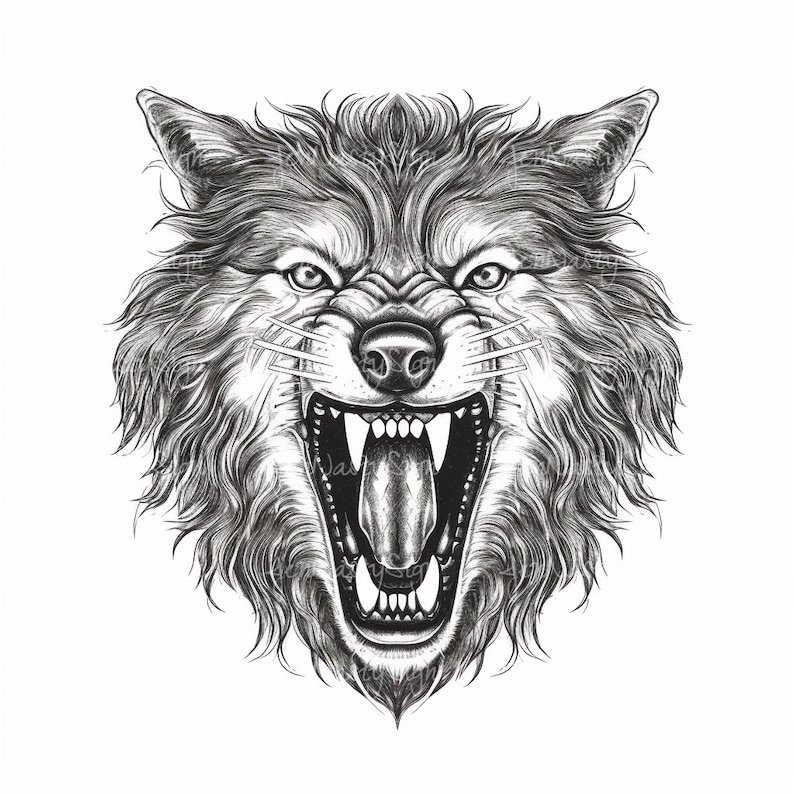 Wolf PNG Hand Drawn Wolf Breed PNG Wolf Portrait PNG Wolf Graphic ...