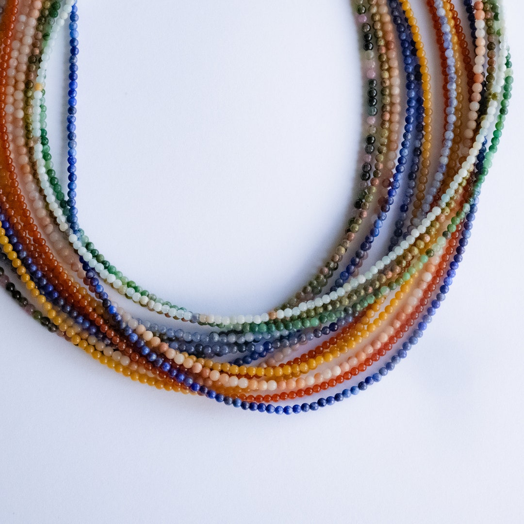 OKJ Mini Round Crystal Quartz Necklace High Quality Colour Available Positive Energy With You ...