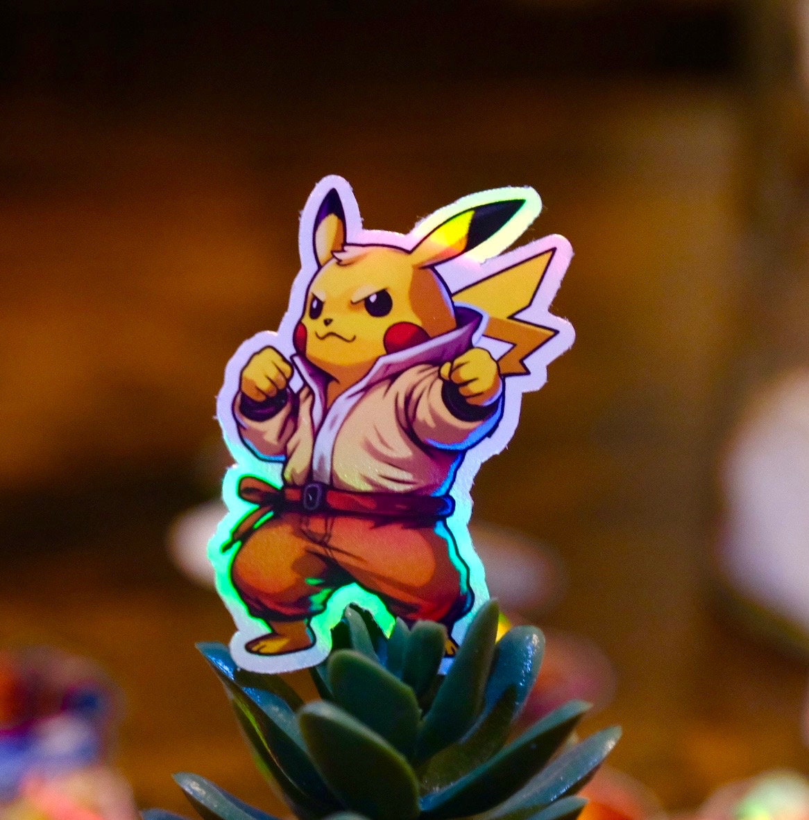 Karate Pikachu Sticker Pikachu for Fan Kids Gift Laptop and - Etsy