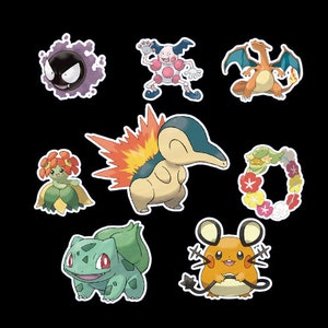 Pokemon Sticker PNG Bundle ALL Pokemons Sticker Designs Bundle, Digital ...