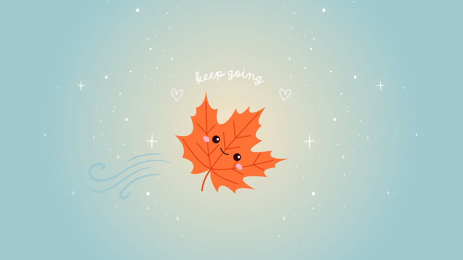Cute Fall Motivational Computer Background Leaf Autumn Desktop ...