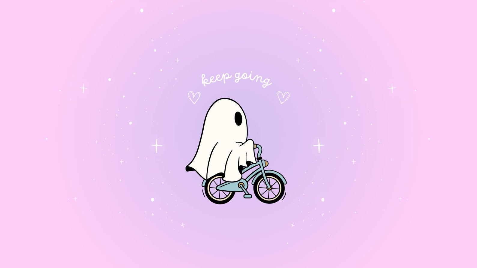 Cute Ghost Motivational Computer Background Halloween Fall Desktop ...