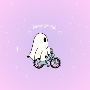 Cute Ghost Motivational Computer Background Halloween Fall Desktop ...