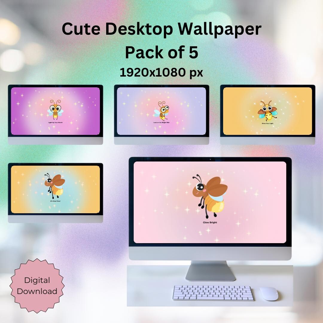Cute Firefly Desktop Wallpaper 5 Pack, Inspirational Computer ...