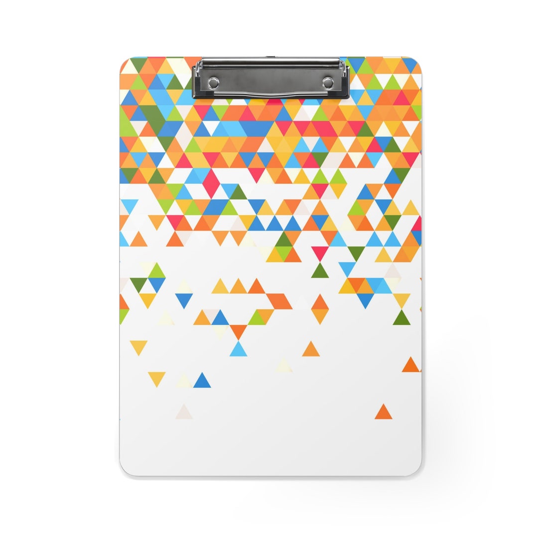 Clipboard Two Sided Print Colorful Graphic Design - Etsy