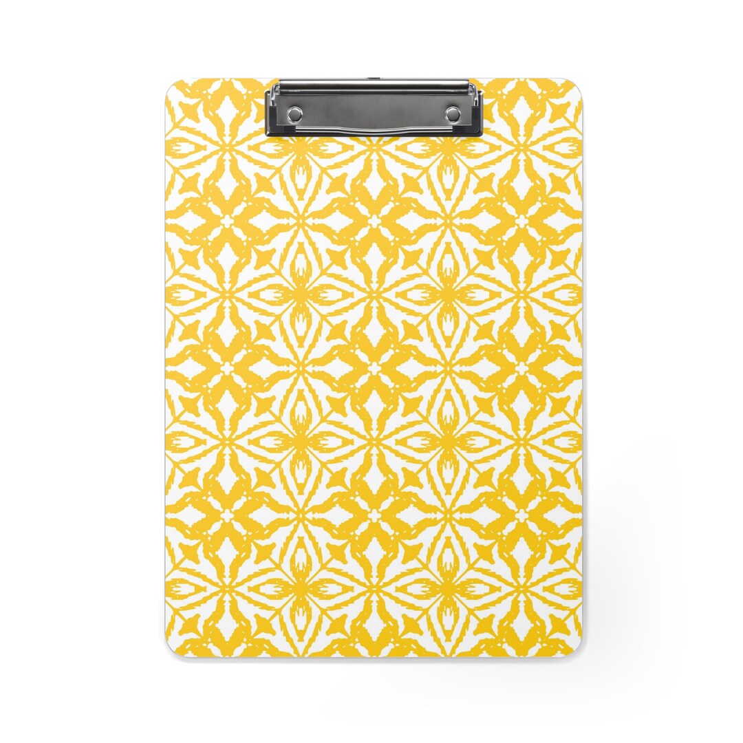 Clipboard Two Sided Print Yellow Graphic Design - Etsy
