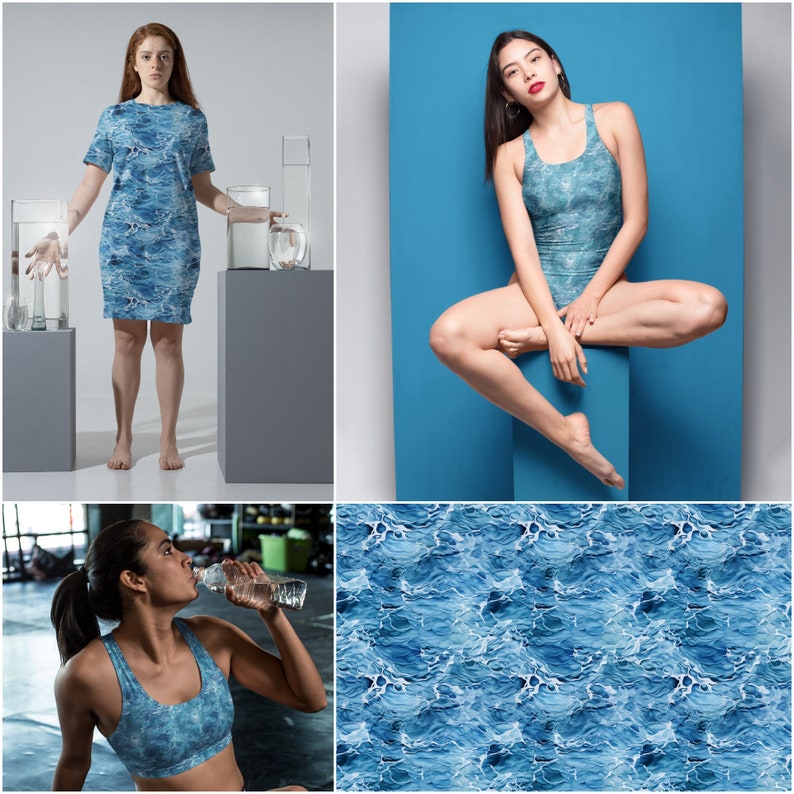 12 Water Patterns Seamless Blue Patterns Repeatable Wet Pattern Endless ...