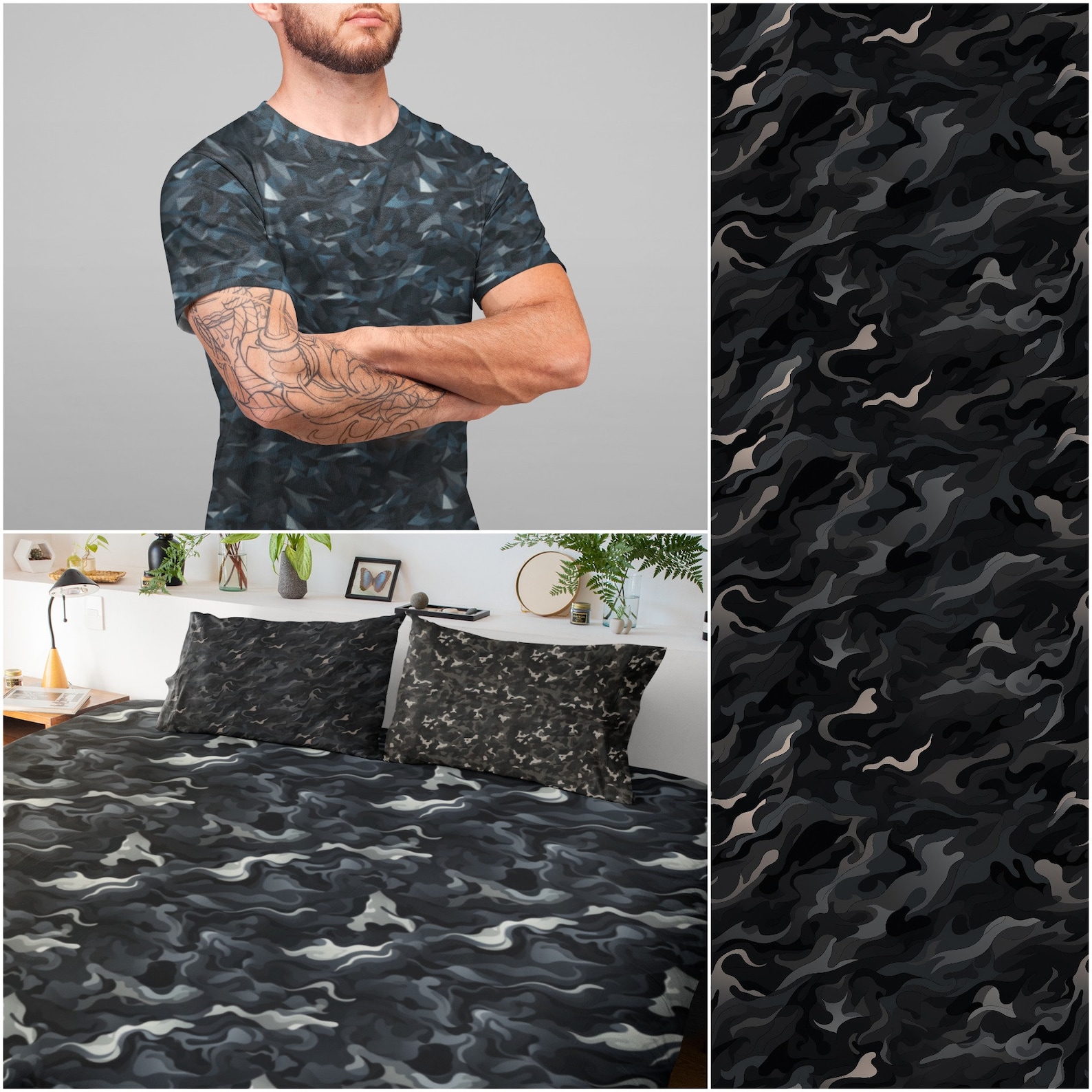 155 Black Camo Patterns Seamless Patterns Endless Camouflage Pattern ...