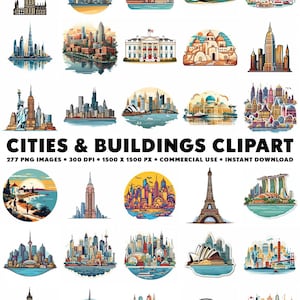 277 City & Building Clipart Images Skycraper PNG Building Sticker ...