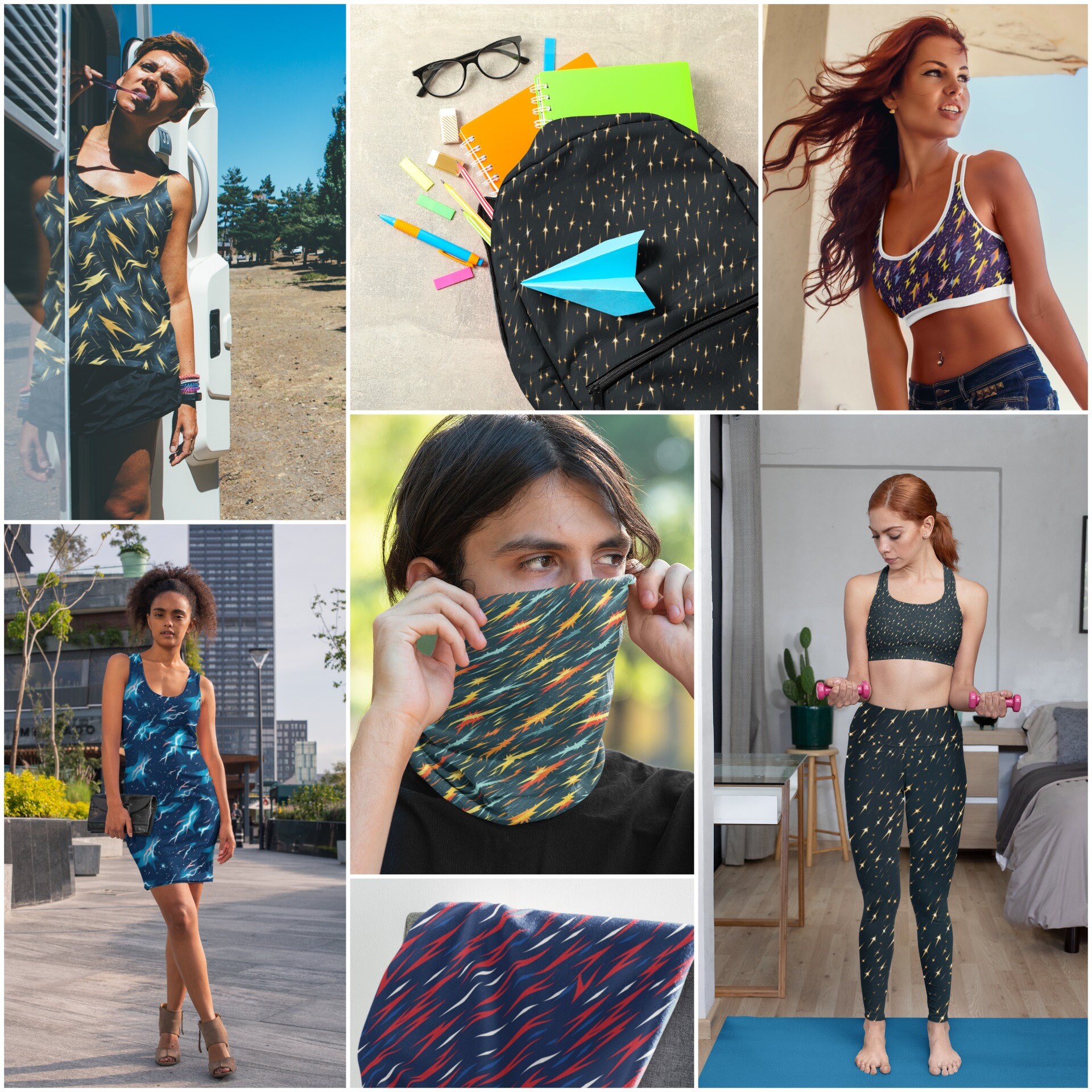 16 Lightning Patterns Bolt Seamless Patterns Thunder Repeatable Pattern ...