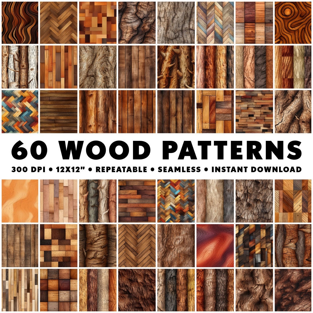 60 Wood Patterns Seamless Tree Patterns Repeatable Bark Pattern Wood ...