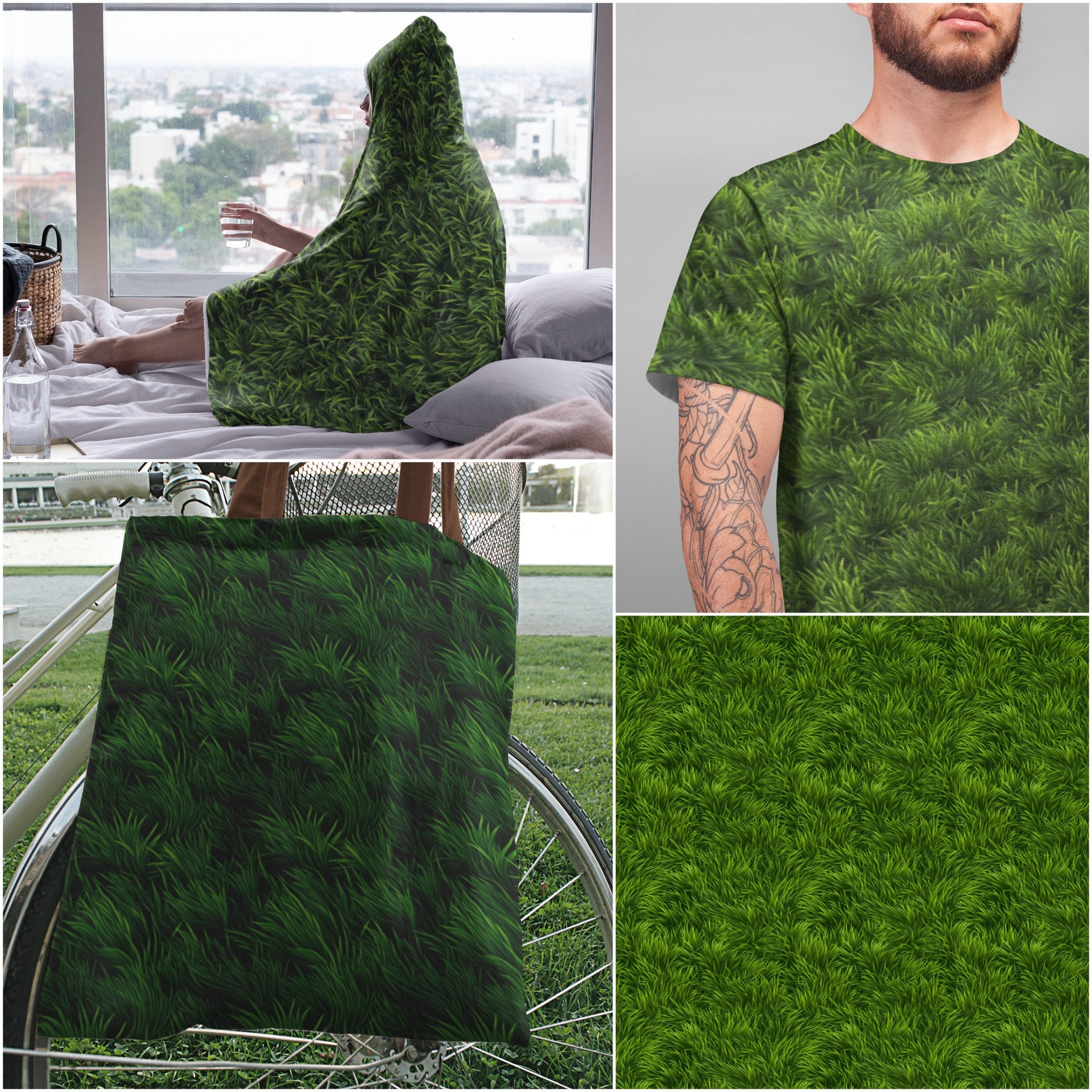 16 Grass Patterns Green Seamless Patterns Grassy Repeatable Pattern ...