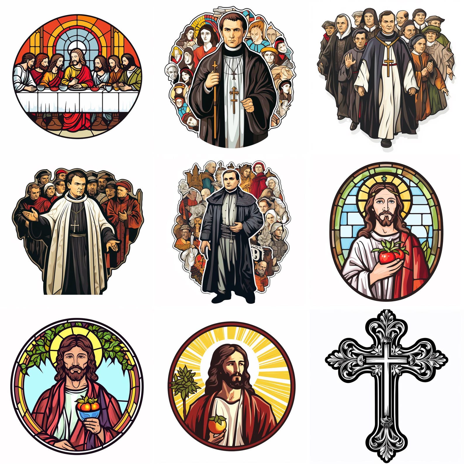 121 Christian Clipart Images Church PNG Sticker Design White Background ...