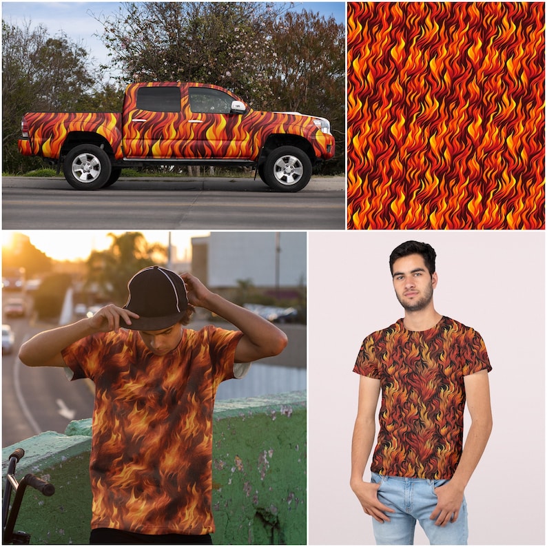62 Fire Patterns Seamless Blaze Patterns Fire Repeatable Explosion ...