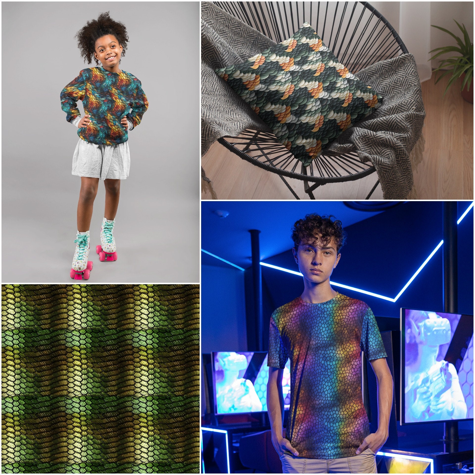 46 Scale Patterns Seamless Scales Patterns Repeatable Lizard Pattern ...