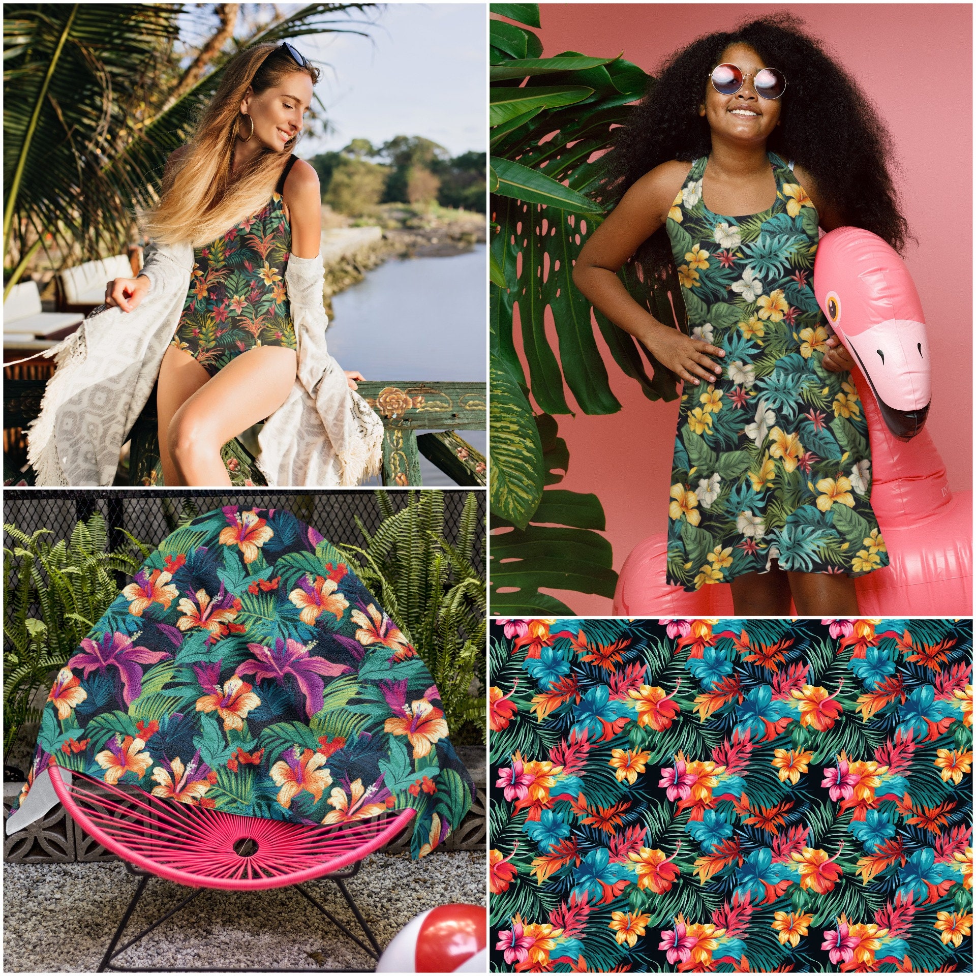 24 Tropical Patterns Flower Seamless Tropical Patterns Repeatable ...