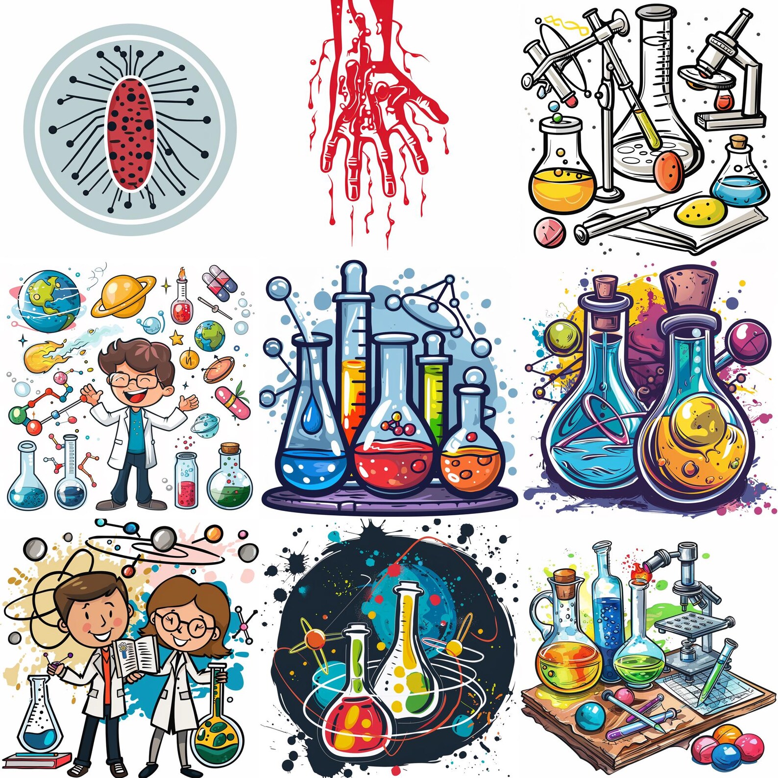 105 Science Clipart Images Science PNG Sticker Scientist Design ...