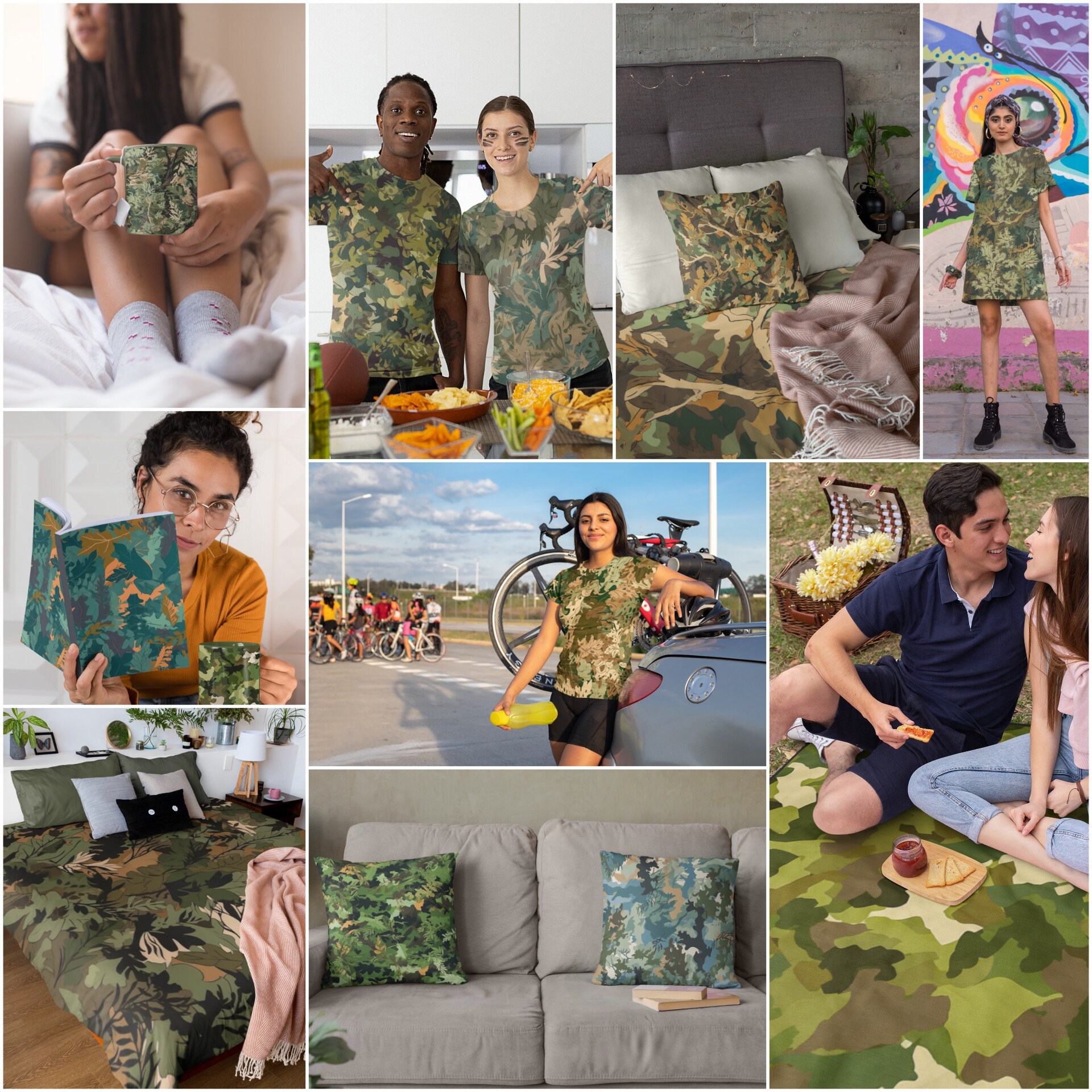 525 Green Camo Patterns Endless Woodland Camouflage Pattern Infinite ...