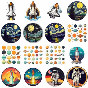 180 Space Clipart Images Rocket PNG Sticker Astronaut Design Space ...