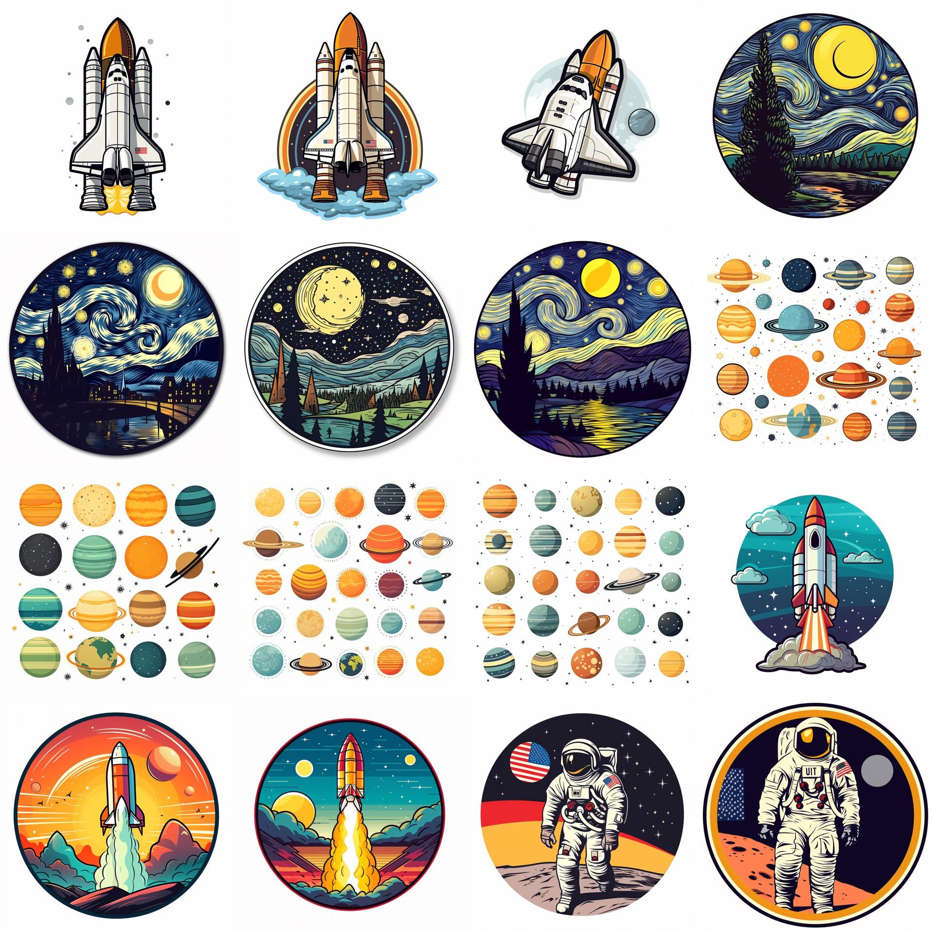 180 Space Clipart Images Rocket PNG Sticker Astronaut Design Space ...