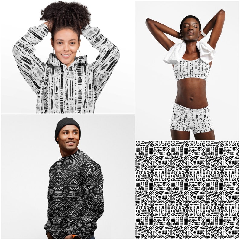 55 Tribal Patterns Seamless Tribal Patterns Endless Tribal Pattern ...