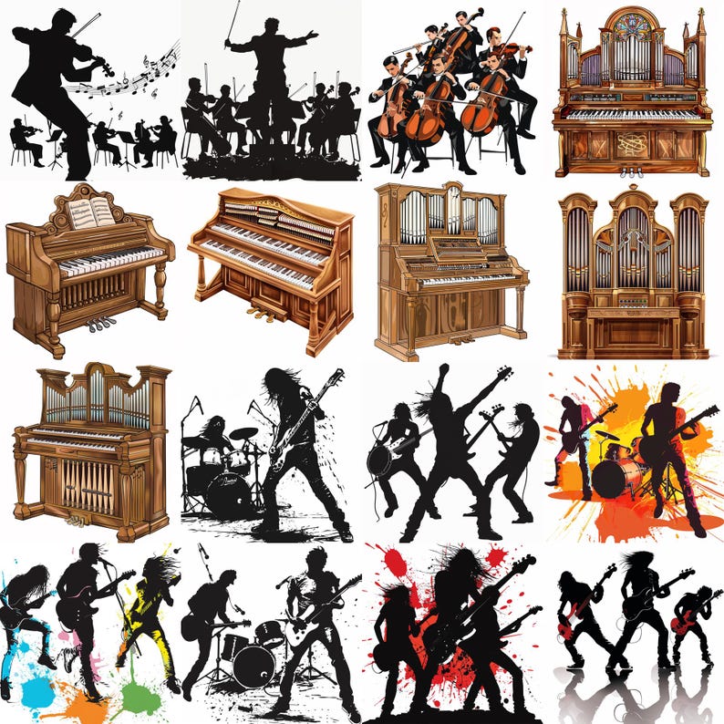 144 Music Clipart Images Music PNG Notes Sticker White Background ...