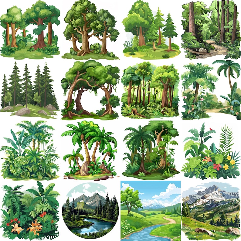 200 Nature Clipart Images Landscape PNG Sticker Nature Design Outdoor ...