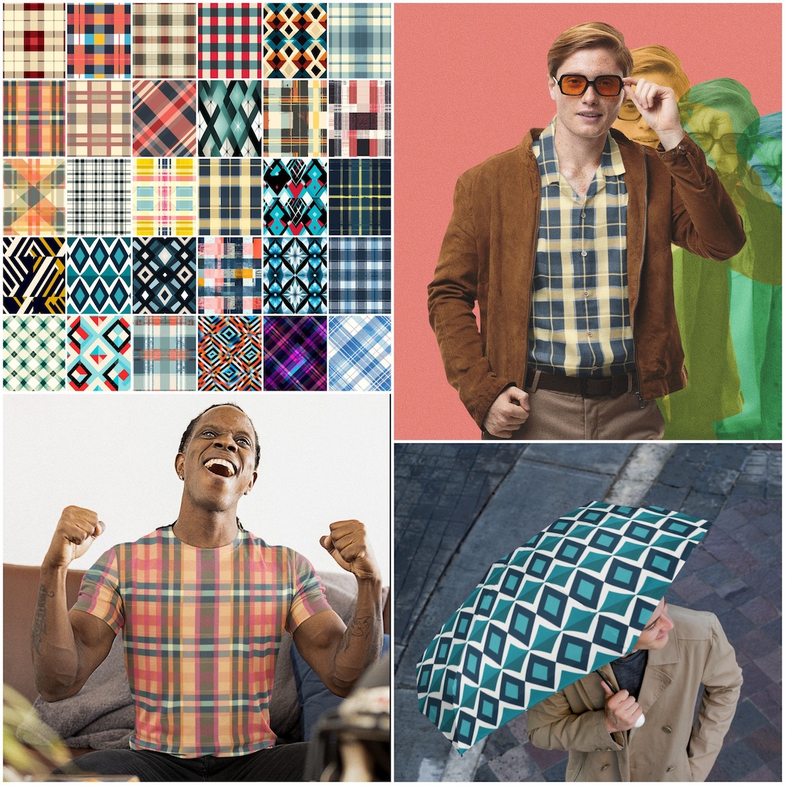 30 Plaid Patterns Plaid Seamless Pattern Stripe Repeatable Checkered ...