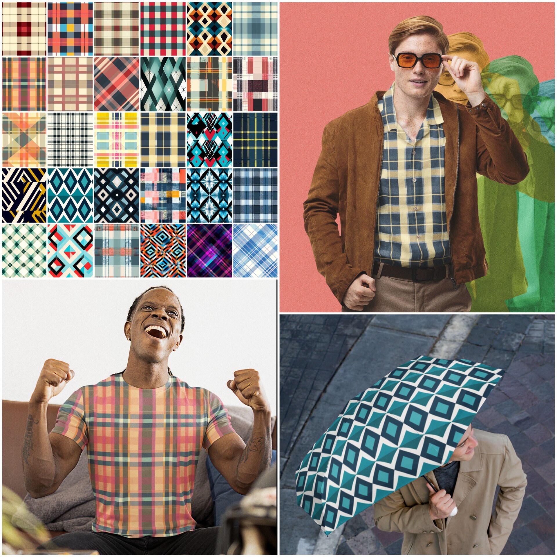 30 Plaid Patterns Plaid Seamless Pattern Stripe Repeatable Checkered ...