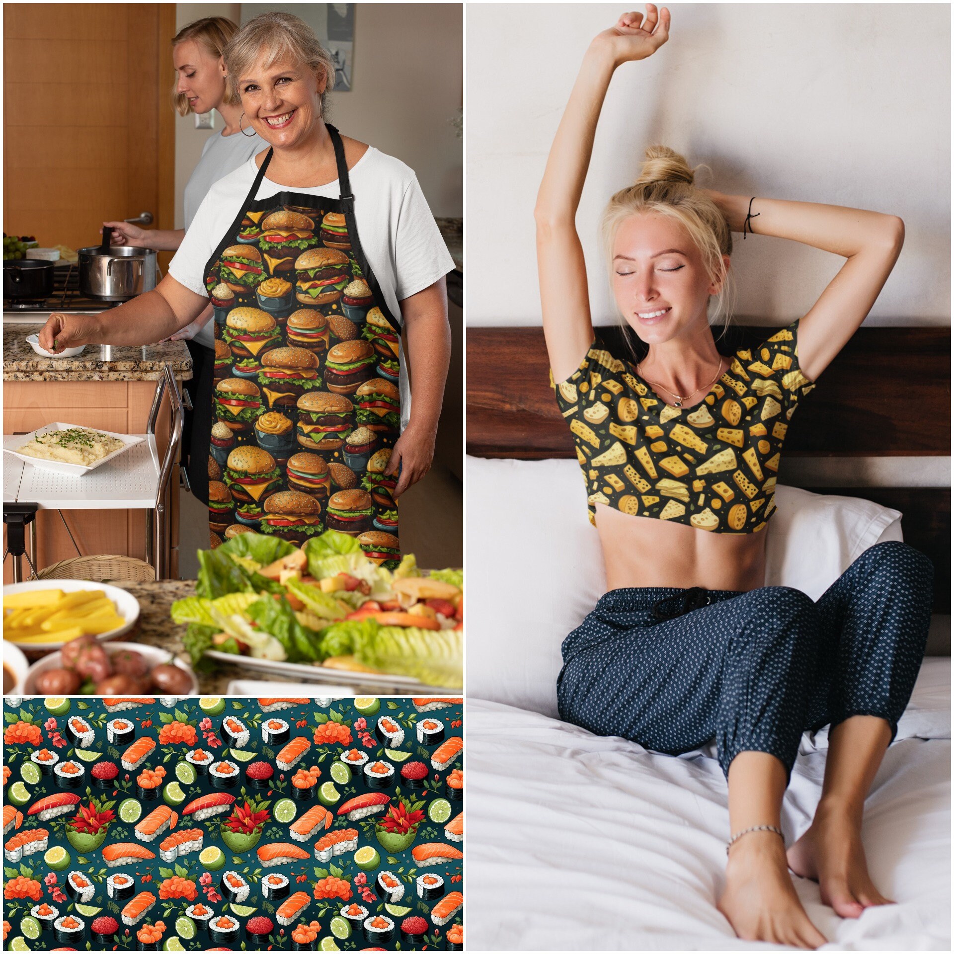 114 Food Patterns Pizza Seamless Patterns Culinary Repeatable Pattern ...