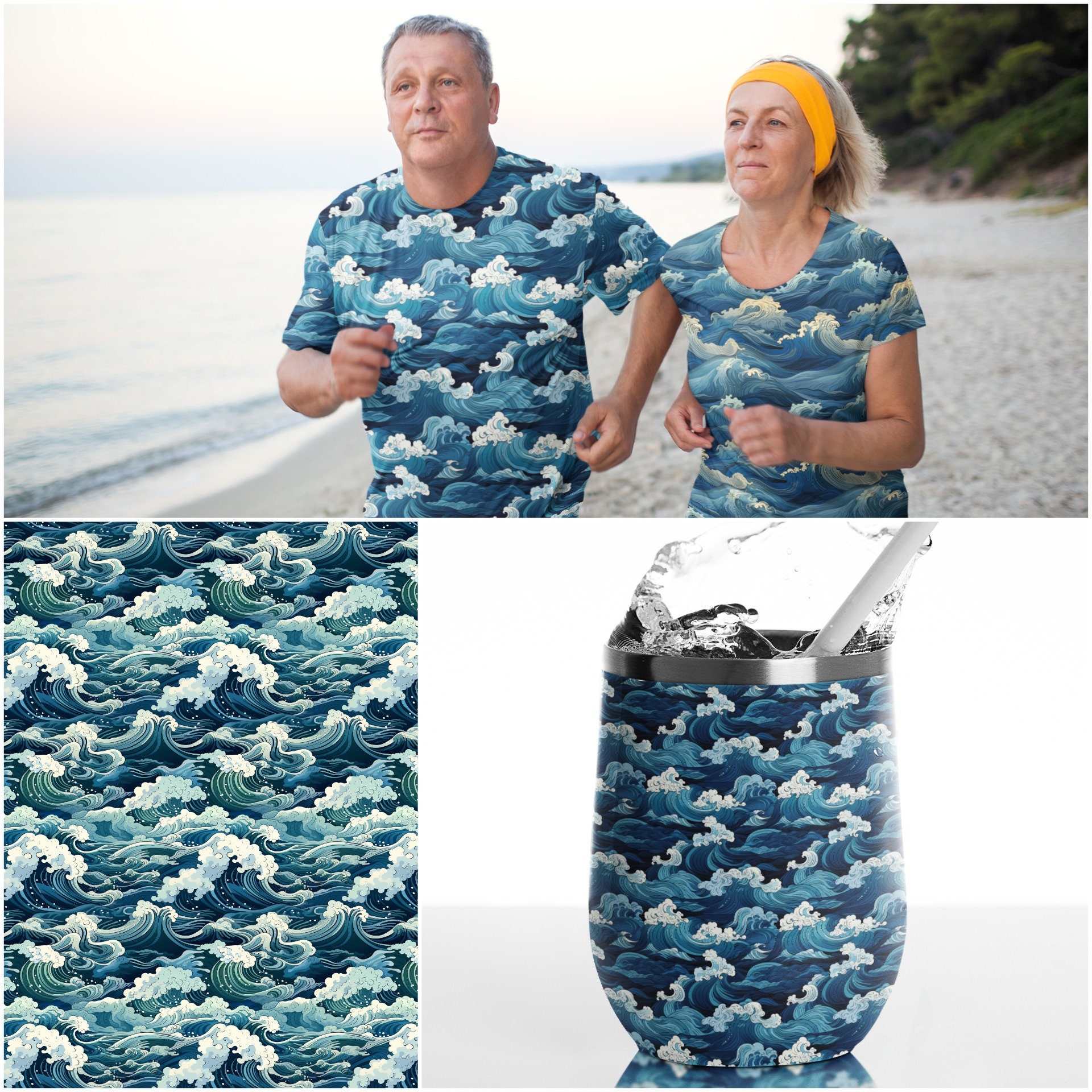 20 Wave Patterns Ocean Seamless Water Patterns Waves Repeatable Ocean ...