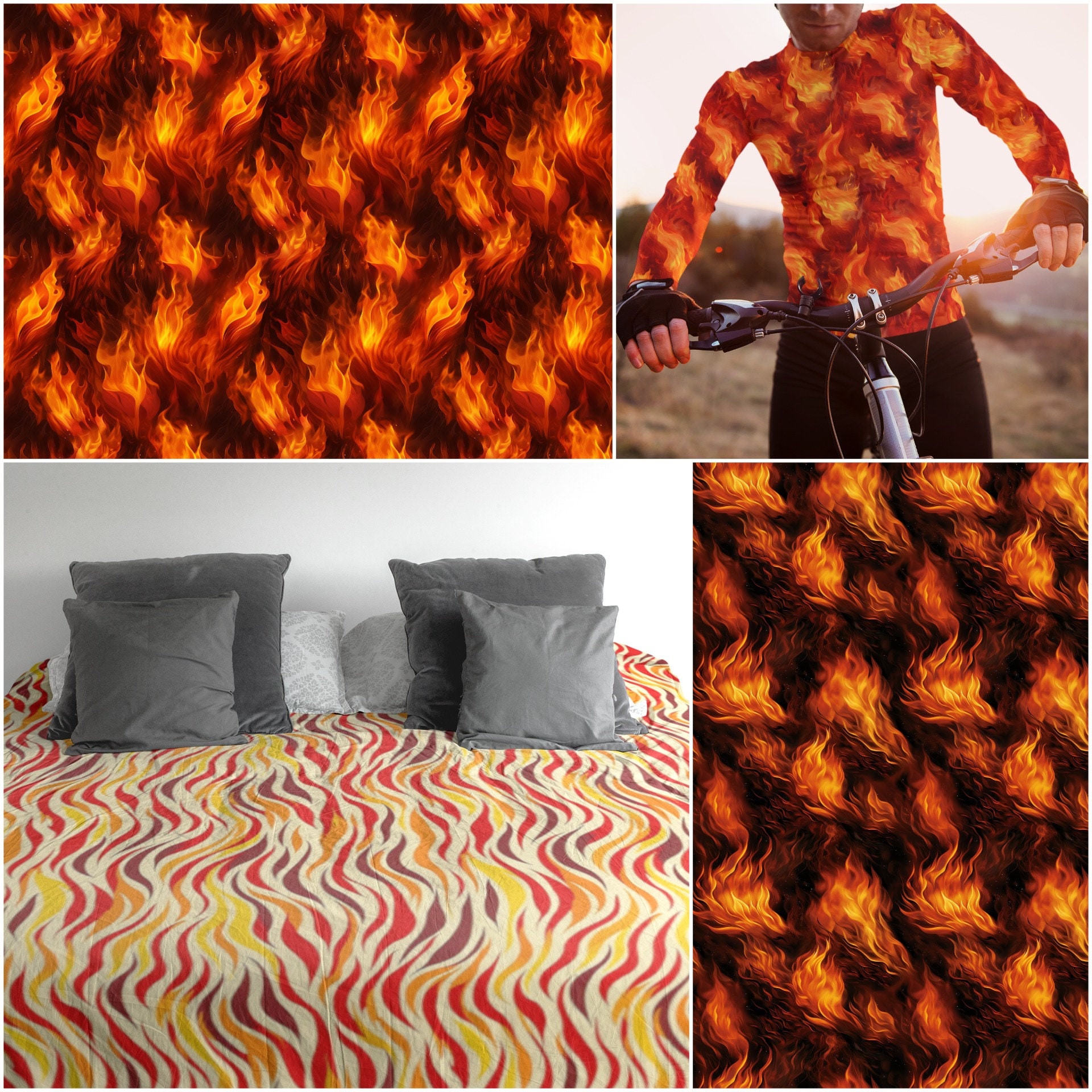 62 Fire Patterns Seamless Blaze Patterns Fire Repeatable Explosion ...